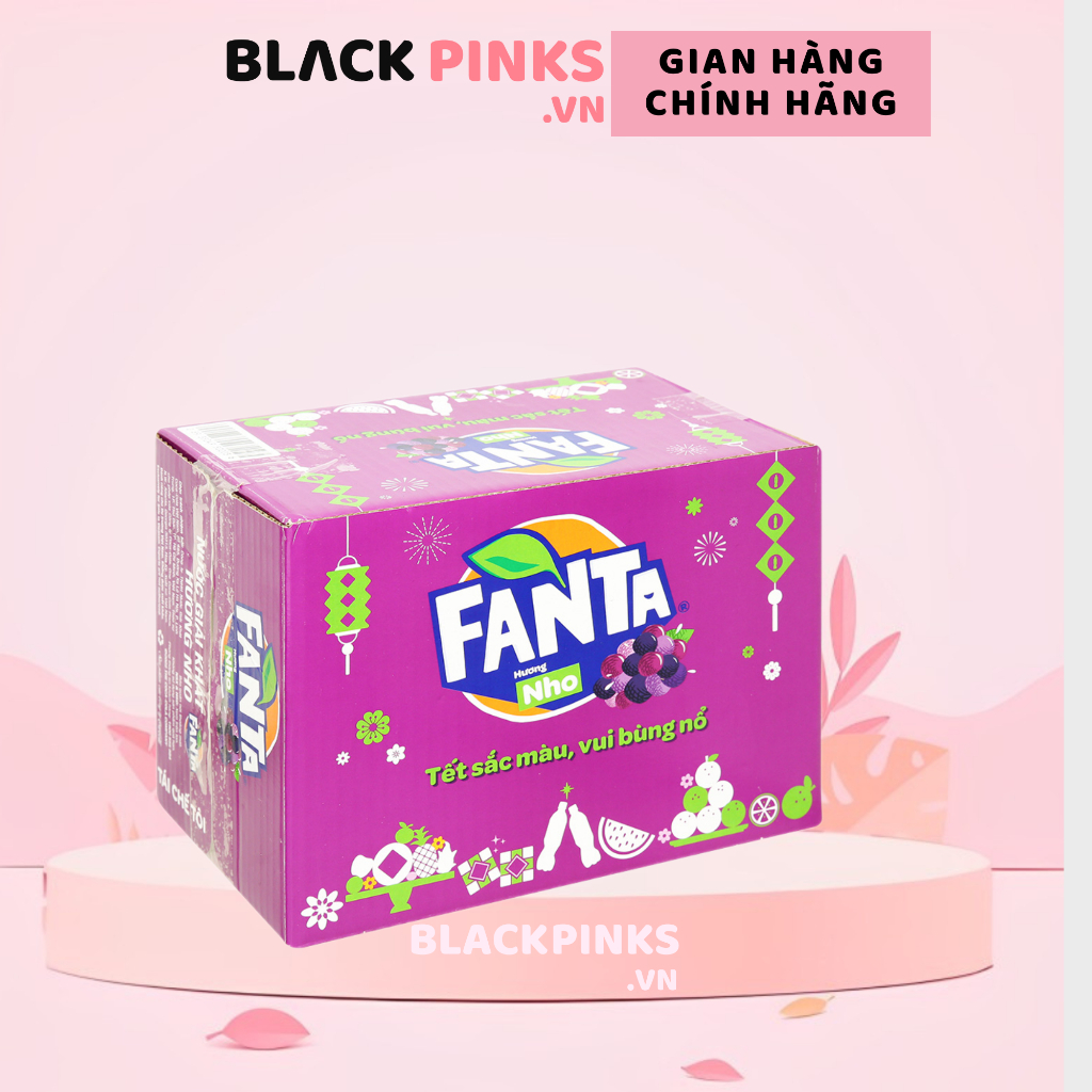 Thùng 12 lon nước ngọt Fanta hương nho lon 320ml | Shopee Việt Nam