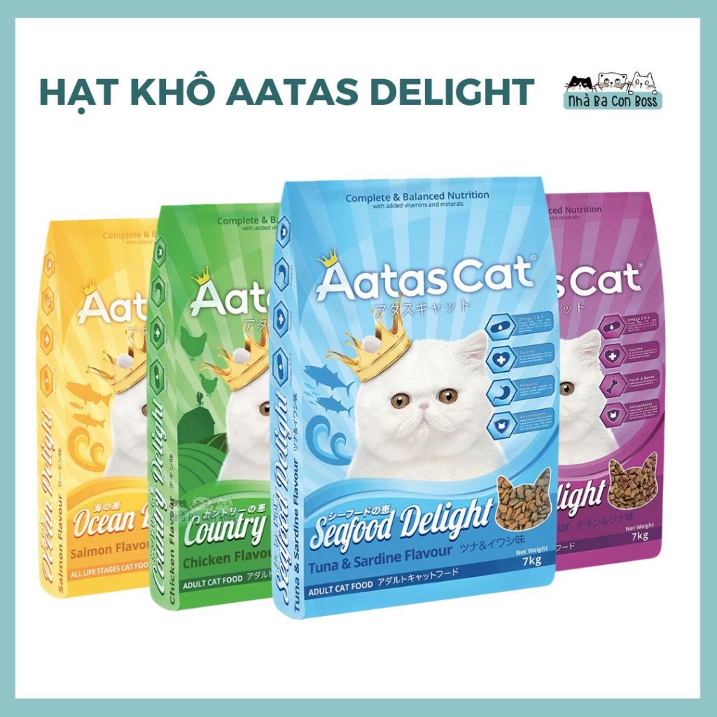 [7kg] Hạt Cho Mèo Aatas Cat Delight | Shopee Việt Nam