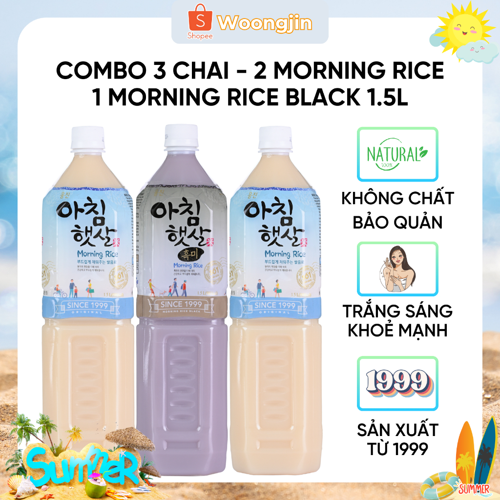 KM Tháng 3 - Combo 3 Chai - 2 Chai Nước Gạo Buổi Sáng,1 Chai Nước Gạo ...