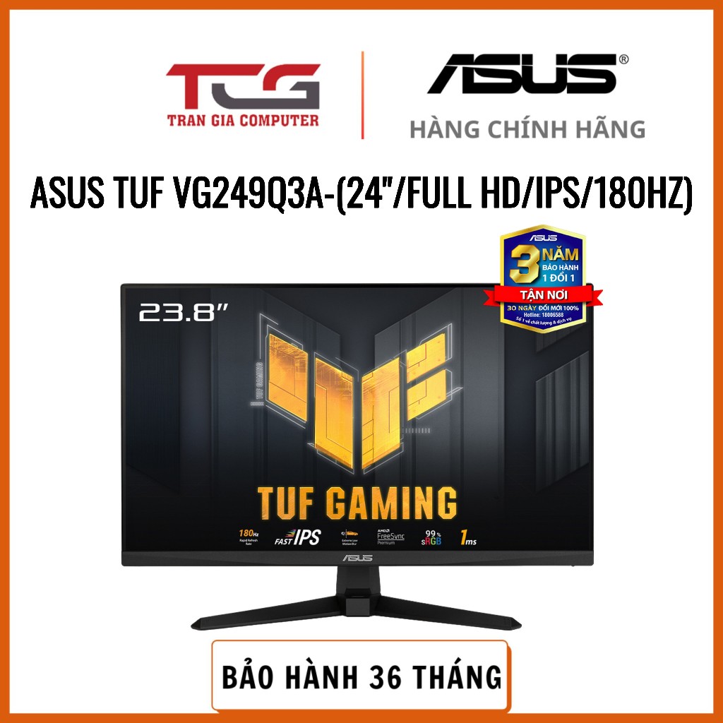 Màn Hình Gaming ASUS TUF VG249Q3A (24"/ FHD/ Fast IPS/ 180Hz/ 1ms ...