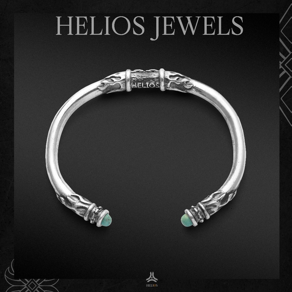 Vòng Tay Bạc Nam, Nữ S925 HeliSilver Origin Cuff Helios Silver Original VTBN265 | Shopee Việt Nam