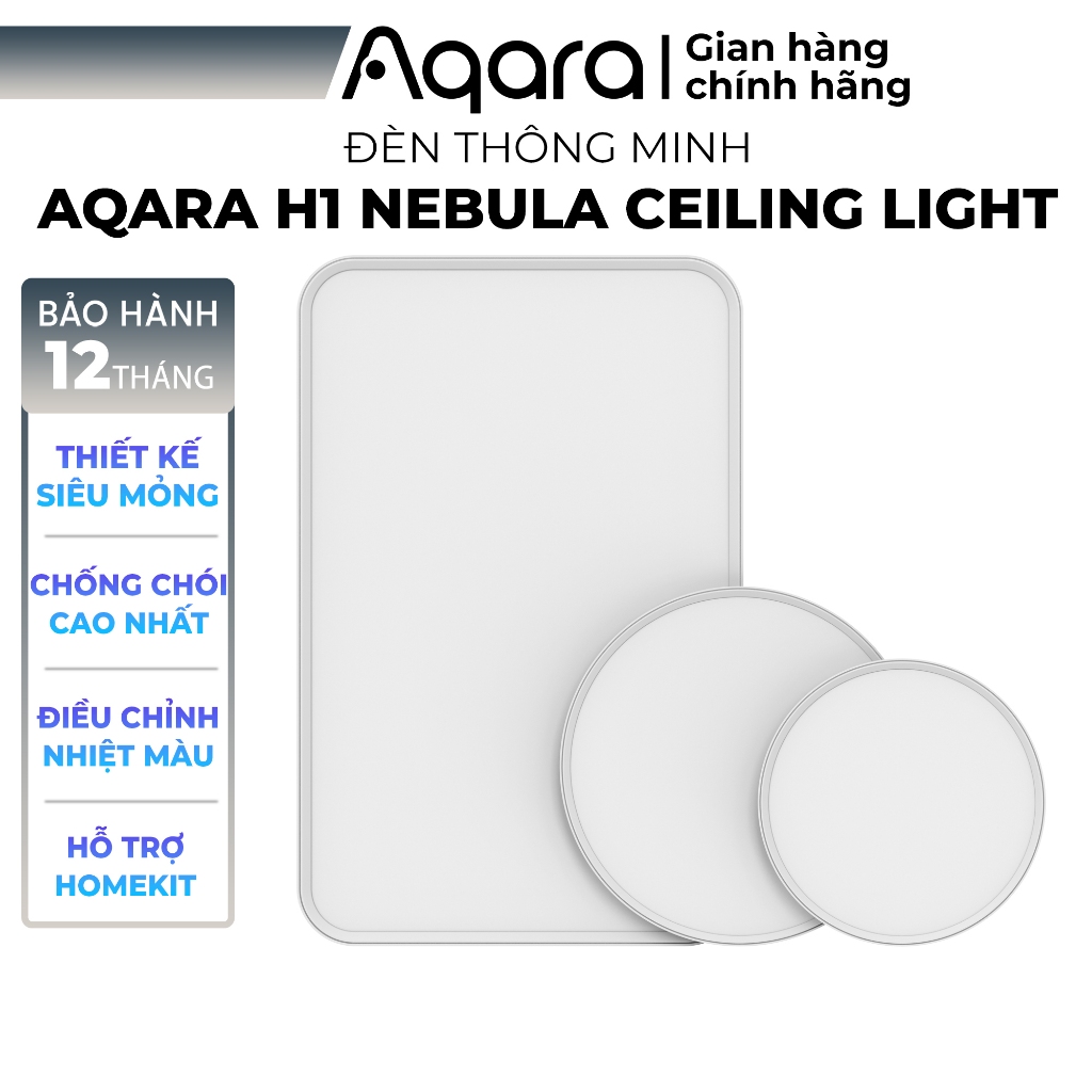 Đèn trần Aqara H1 Nebula Ceiling Light - Thiết kế siêu mỏng, Chống chói toàn diện, Ánh sáng xanh ...