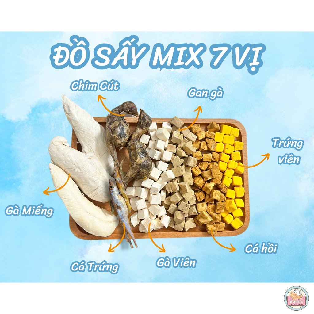 [CÓ MIX THEO YÊU CẦU] Gói Mix 7 vị 500G dành cho chó, mèo | Shopee Việt Nam