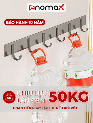 Móc treo gắn tường Enomax siêu chắc, treo đồ đa năng, chịu lực 50kg ...
