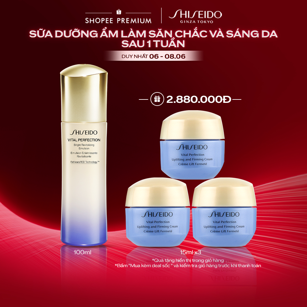 Sữa dưỡng da Shiseido Vital Perfection Bright Revitalizing Emulsion 100ml | Shopee Việt Nam