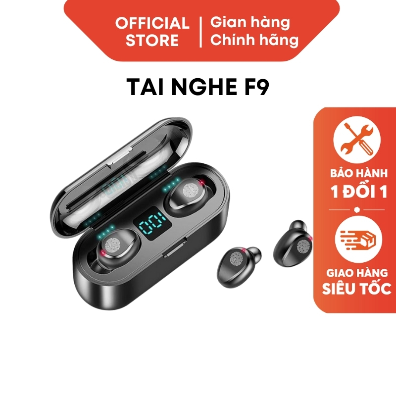 Tai nghe Bluetooth AMOI F9 TWS 5.0 không dây cảm ứng chống nước, chống ồn tích hợp sạc OFFICIAL ...