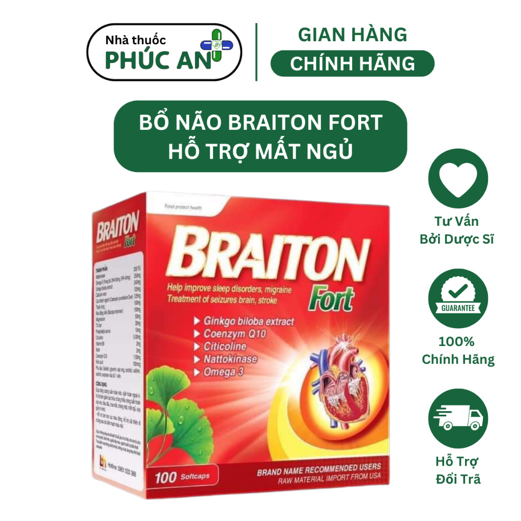 Braiton Bổ não, hỗ trợ tim mạch | Shopee Việt Nam