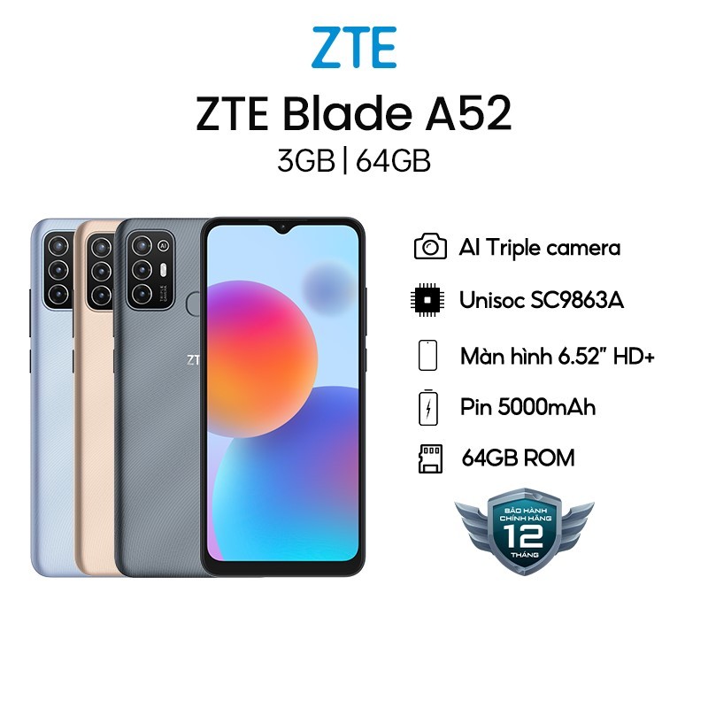 Điện thoại ZTE Blade A52 3GB/64GB l Điện thoại ZTE Blade A35 4GB/64GB ...