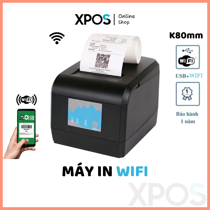 Máy In Bill Wifi ZY-908 / XP-K200W / XP-807K_UW – USB+WIFI – In Từ Điện Thoại, Mới 100%, Chính ...