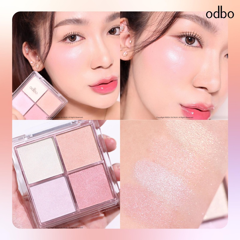 Phấn Nhũ Bắt Sáng Odbo Signature 4 Highlighter OD1318 | Shopee Việt Nam