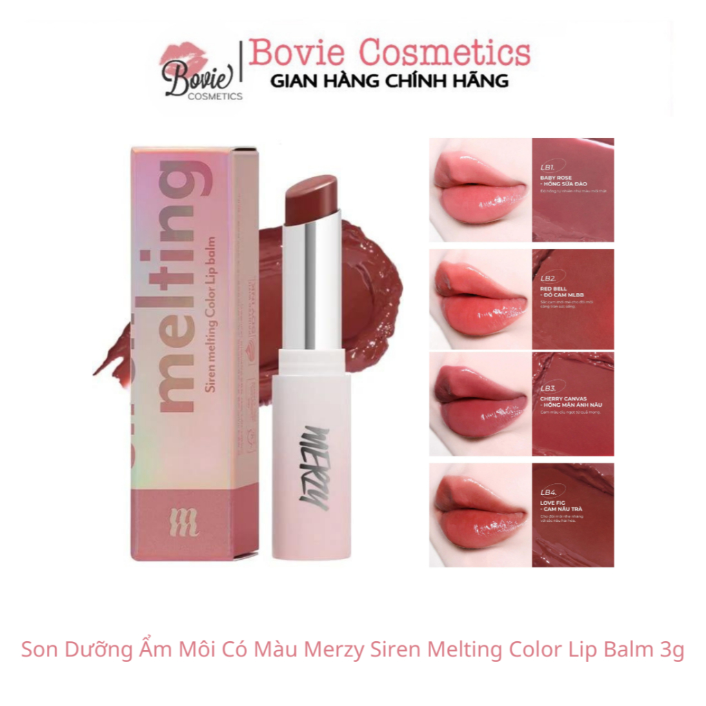 Son Dưỡng Ẩm Môi Có Màu Merzy Siren Melting Color Lip Balm 3g | Shopee ...