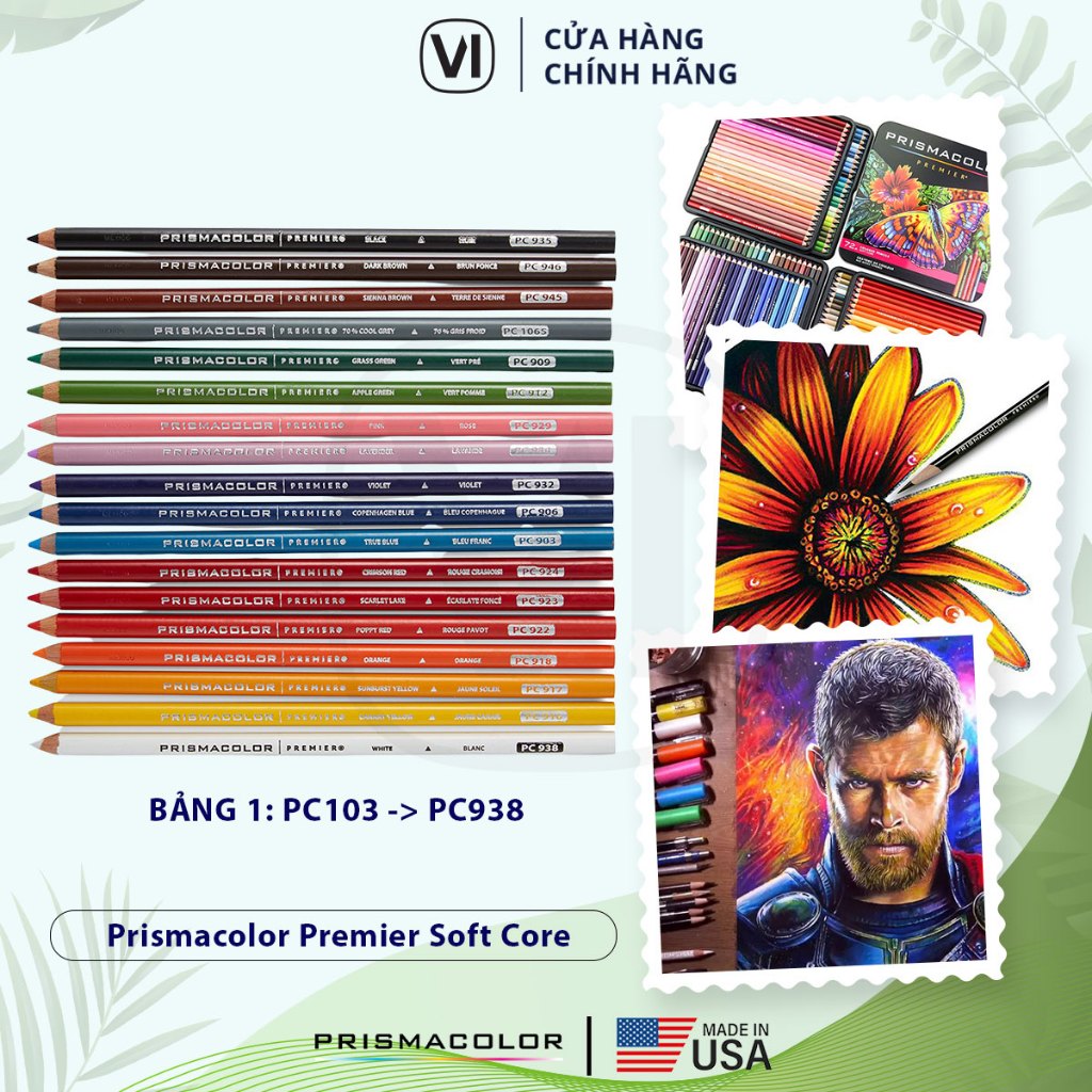 [BẢNG 1: PC103 > PC938] - Bút chì màu Prismacolor Premier Soft Core ...