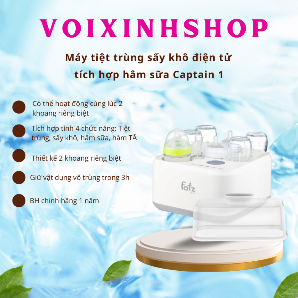 MÁY TIỆT TRÙNG SẤY KHÔ HÂM SỮA ĐIỆN TỬ 4 TRONG 1 CHÍNH HÃNG FATZ BABY ...