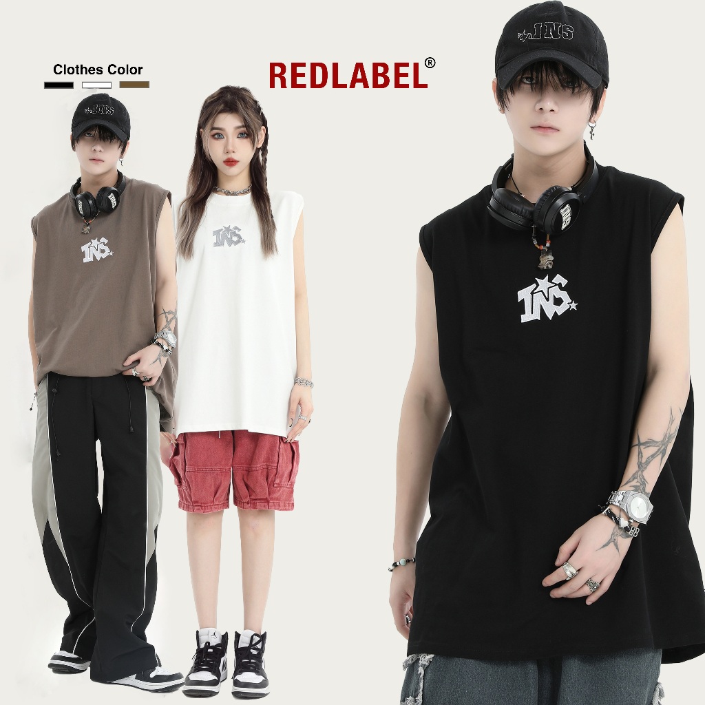 Áo Ba Lỗ Unisex Tank Top In Họa Tiết INS-STAR REDLABEL Áo Ba Lỗ Sát Nách Nam Nữ Cotton Cá Tính ...
