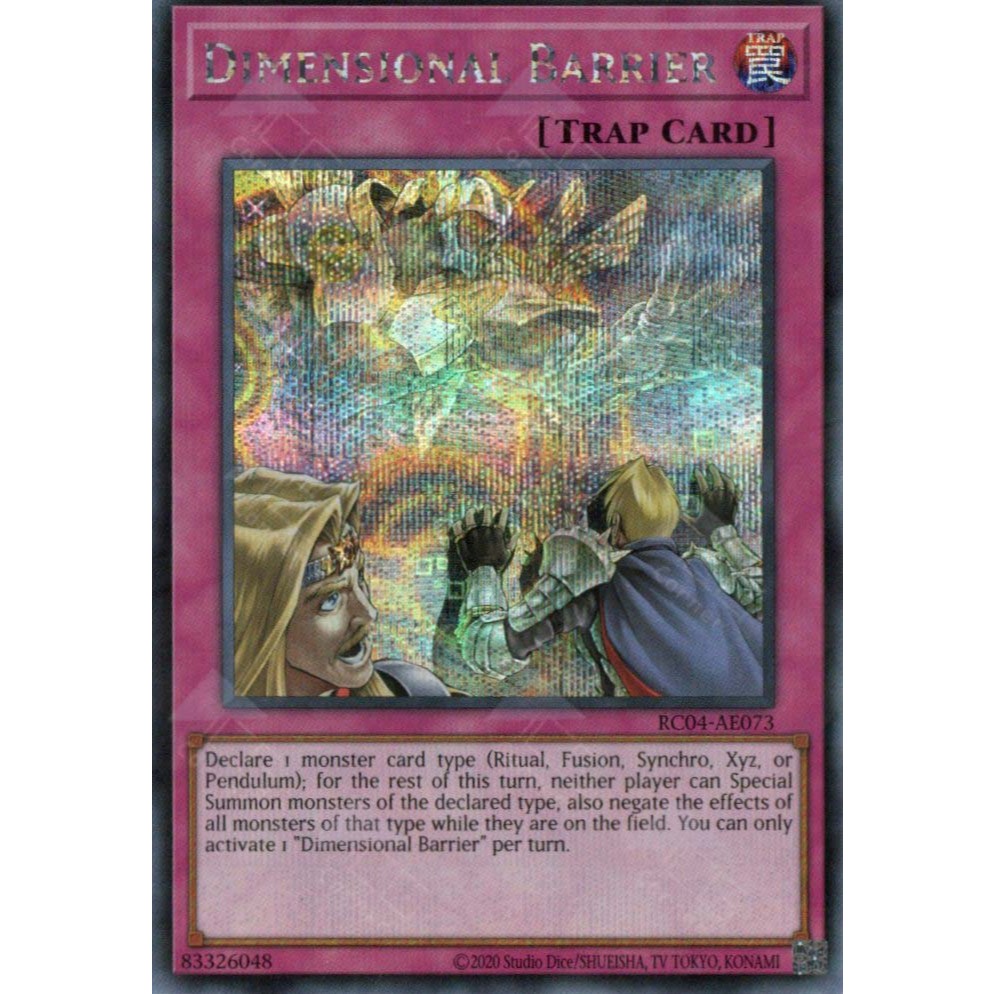 [ Bài Yugioh Chính Hãng ] RC04-AE073 Dimensional Barrier | Shopee Việt Nam