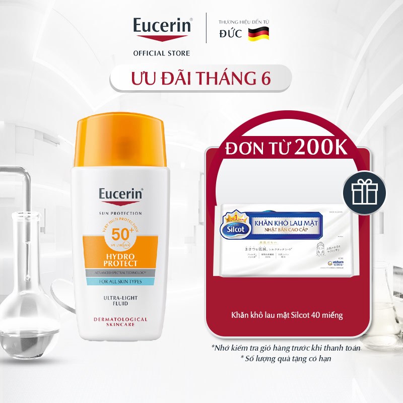 Kem chống nắng cho da nhạy cảm Eucerin Hydro Ultra Light SPF 50+ 50ml | Shopee Việt Nam
