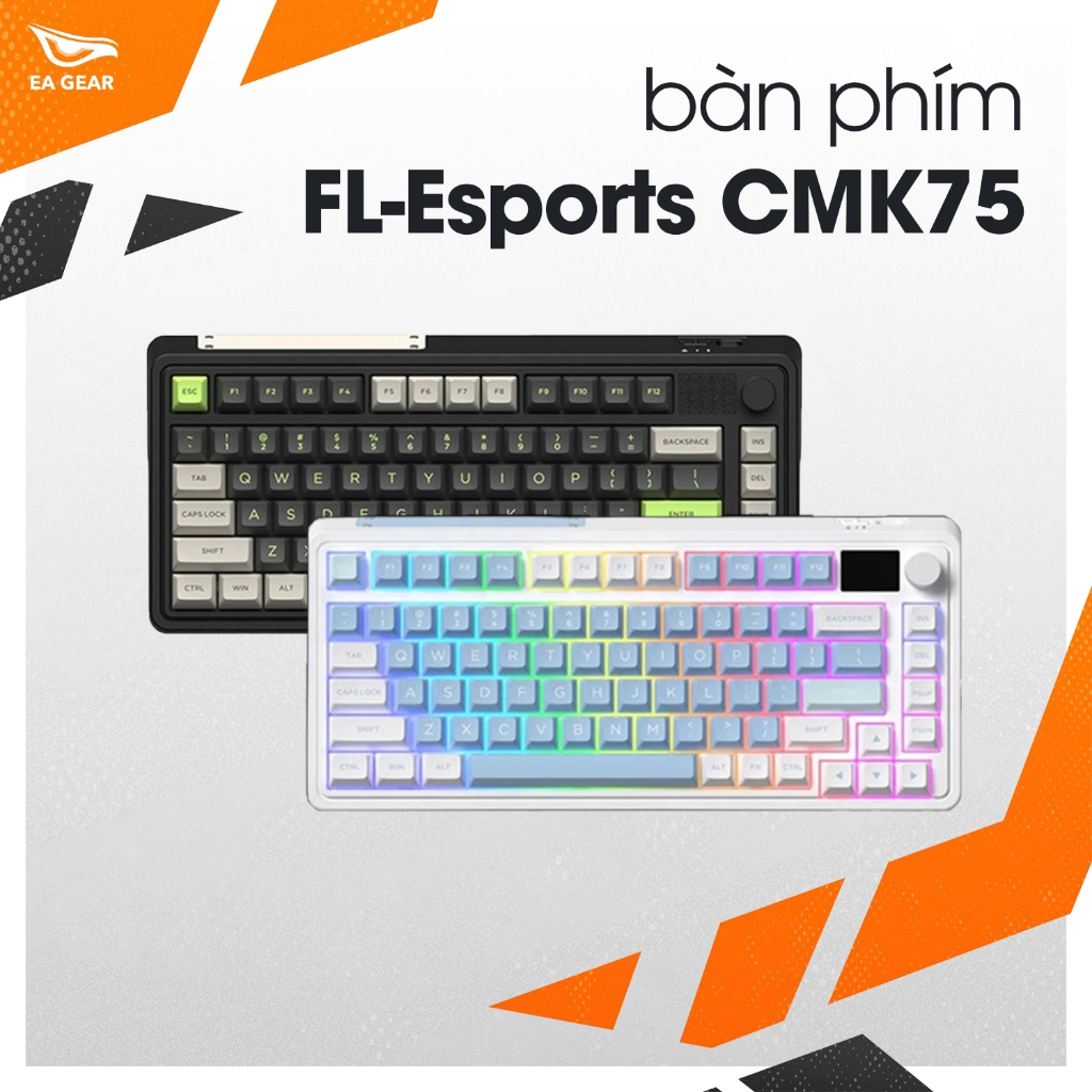 [CHÍNH HÃNG] Bàn phím cơ FL-Esports CMK75 (Màn hình, Gasket mount, 3 ...