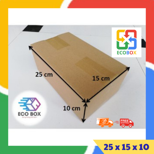 ECOBOX - 25x15x10 COMBO 50 Hộp Carton | Shopee Việt Nam