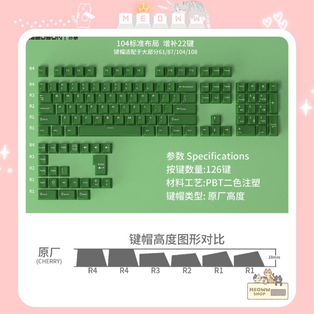 Keycap PBT double shot | Keycap Red | keycap đỏ| Keycap Blue | keycap ...