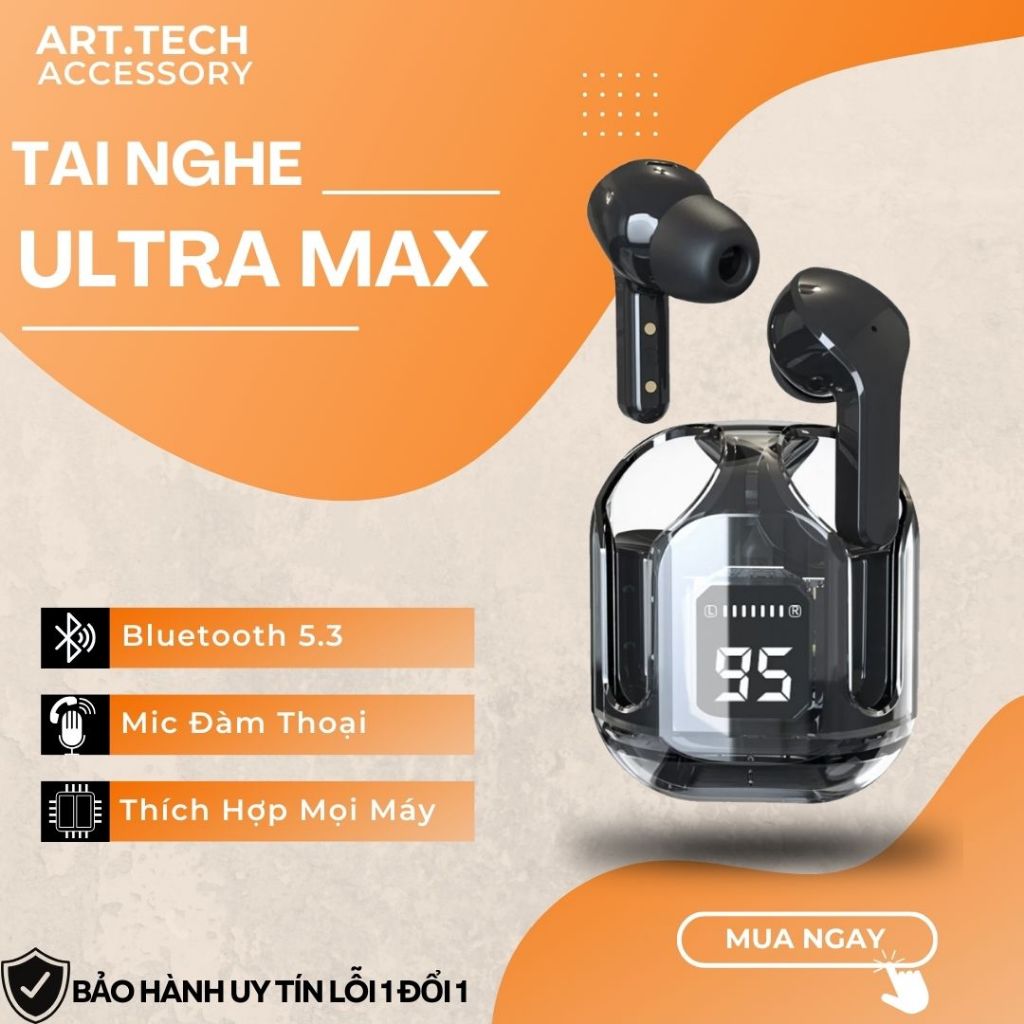 Tai nghe Bluetooth UltraPods Max TWS 5.1 Tai nghe không dây Ky8 màn ...