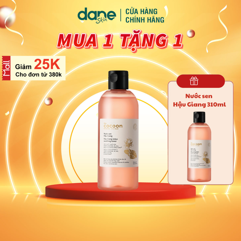 Nước sen Hậu Giang Cocoon 310ml phục hồi đa nhiệm cho da rất nhạy cảm ...
