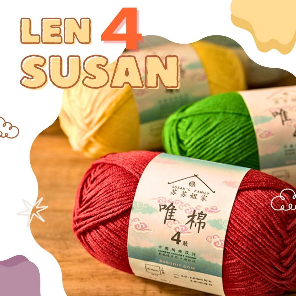 [Full Màu] Len Susan 4 | Màu 46 - 87 | Len đan móc thú bông | Len không ...
