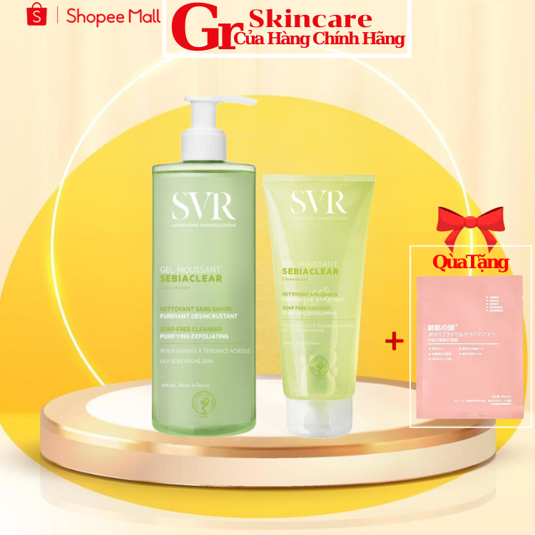 Sữa Rửa Mặt SVR (SRM SVR), Sữa rửa mặt SVR xanh Dành cho da dầu mụn Gel ...