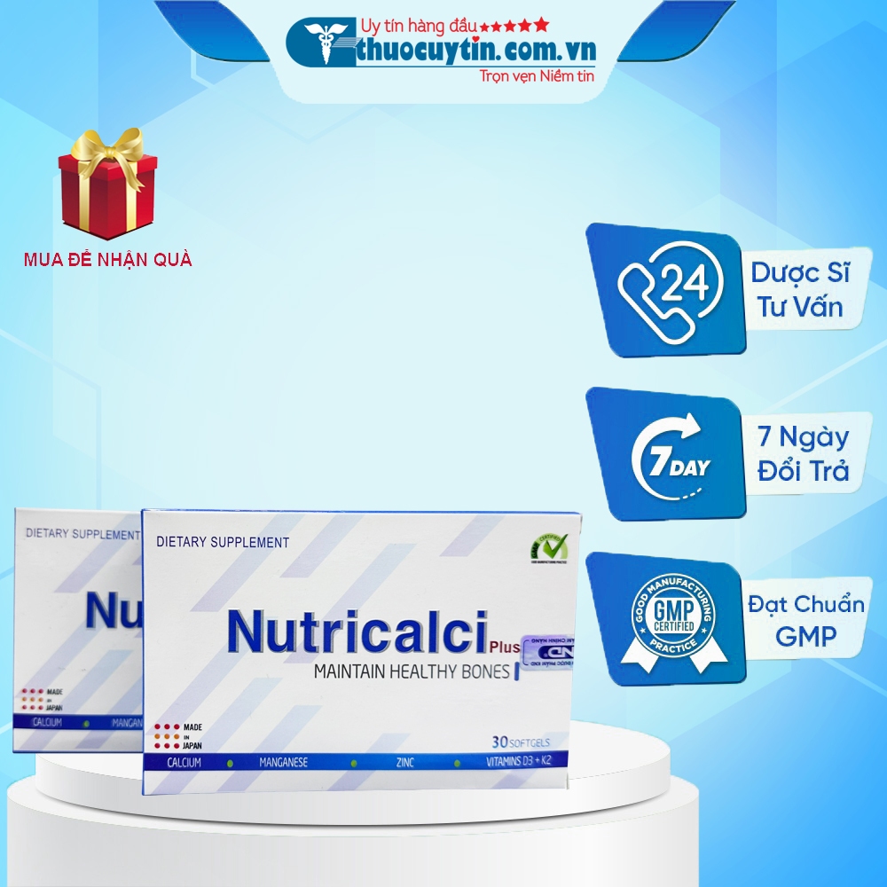 [CHÍNH HÃNG] Nutricalci Plus hộp 30 viên – Bổ sung Canxi, D3 và các ...