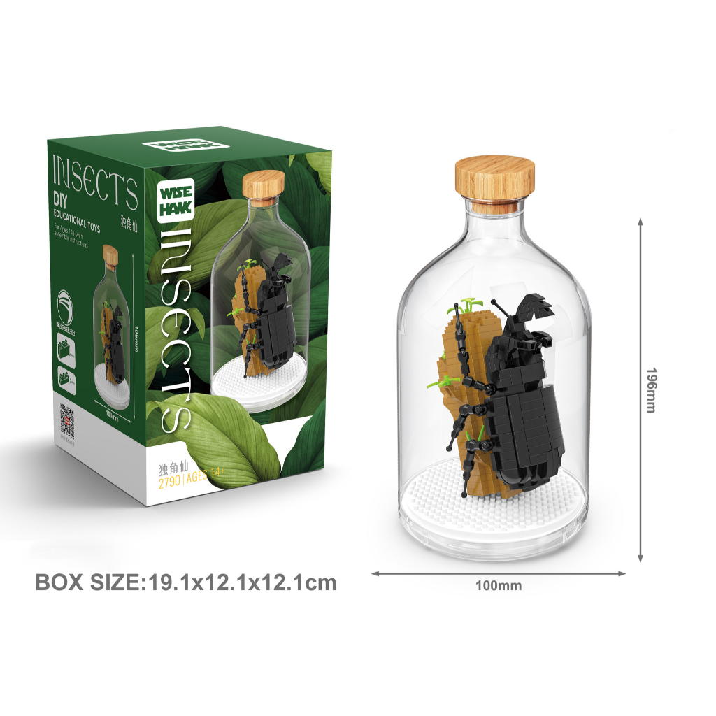 Đồ chơi lắp ráp lego bộ sưu tập mô hình động vật, côn trùng trong chai ...