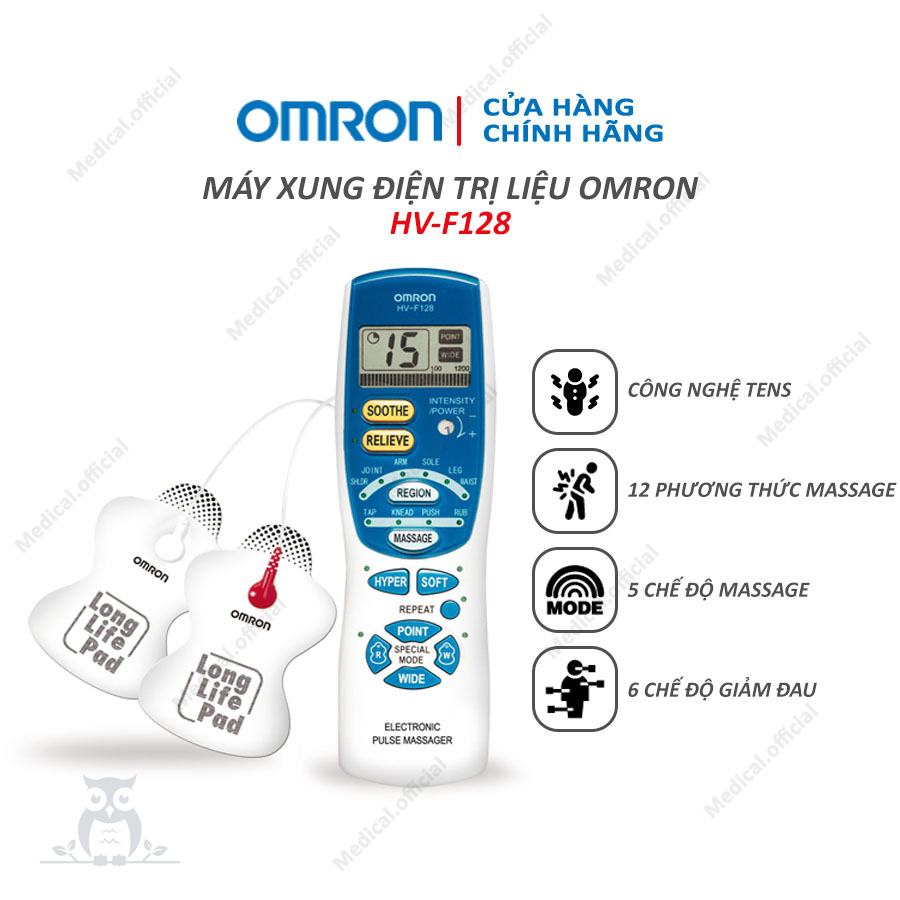 Máy xung điện trị liệu OMRON HV-F128 - Bảo hành chính hãng 2 năm | Shopee Việt Nam
