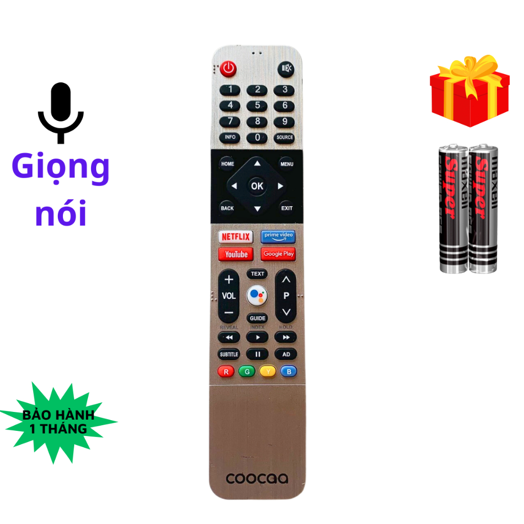 Remote điều khiển tivi COOCAA Mã 02, giọng nói, điều khiển TV COOCAA ...