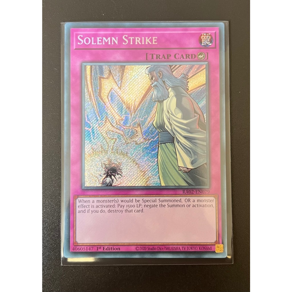[Thẻ bài Yugioh] - [TCG-UK] - RA02-EN079 - Solemn Strike | Shopee Việt Nam