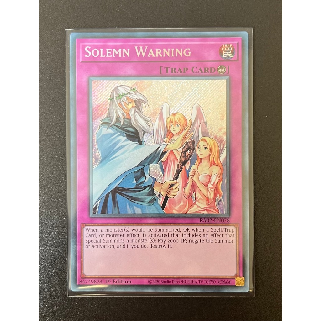 YMS - [Thẻ bài Yugioh] - [TCG-UK] - RA02-EN078 - Solemn Warning | Shopee Việt Nam
