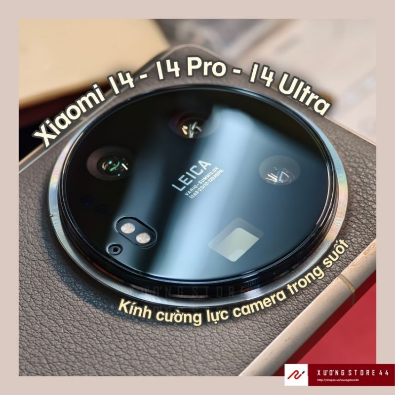 Kính cường lực camera Xiaomi 14 Ultra + Pro trong suốt chống trầy xước ...