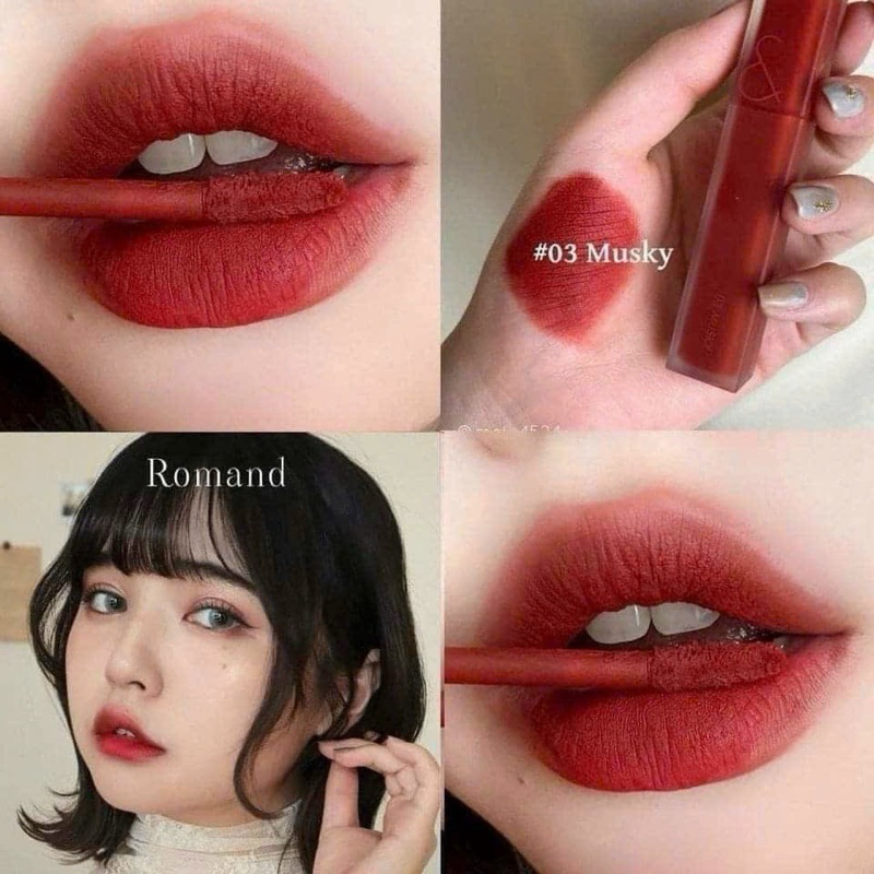 Son Kem Romand Blur Fudge Tint 03 Musky | Shopee Việt Nam