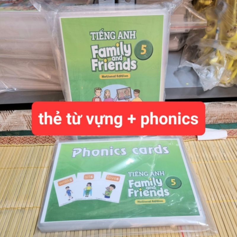 Thẻ Ảnh_FLASHCARD FAMILY AND FRIENDS 1,2,3,4, 5 mới (National edition ...