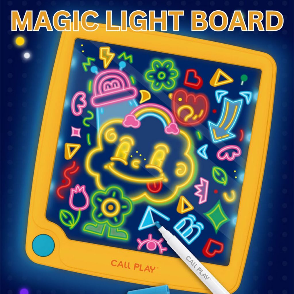 Bảng vẽ ánh sáng ma thuật Magic Light Board tặng kèm 6 bút màu 4 thẻ 2 ...