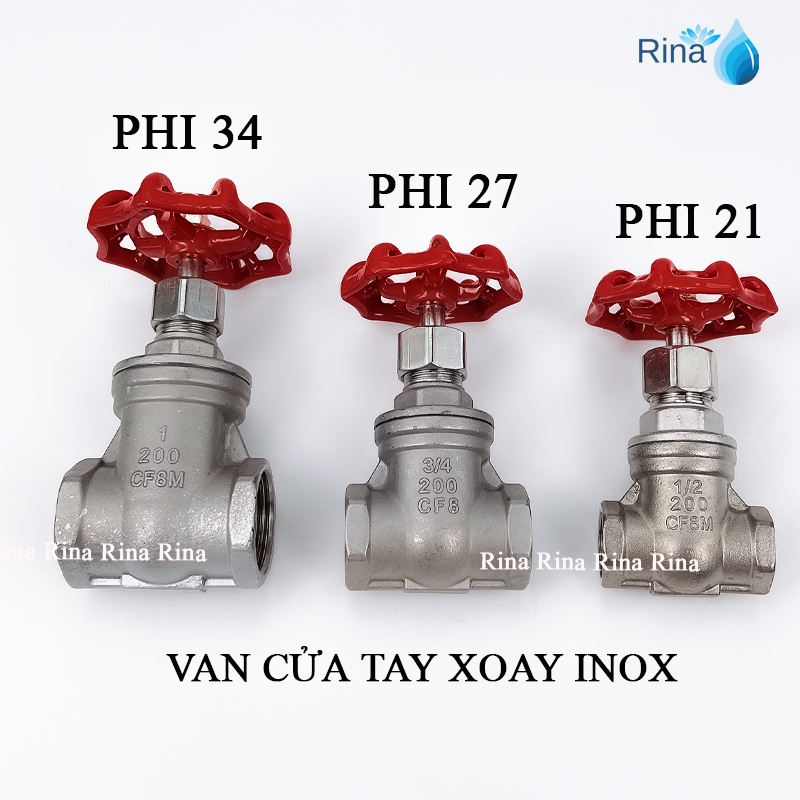 Van cửa ren inox van cổng phi 21 27 34 van cổng dùng cho nước,van cổng ...