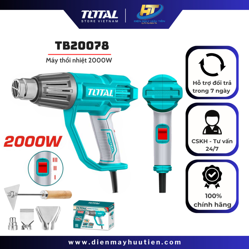 Máy Thổi Nhiệt 2000W TOTAL TB20078 | Shopee Việt Nam