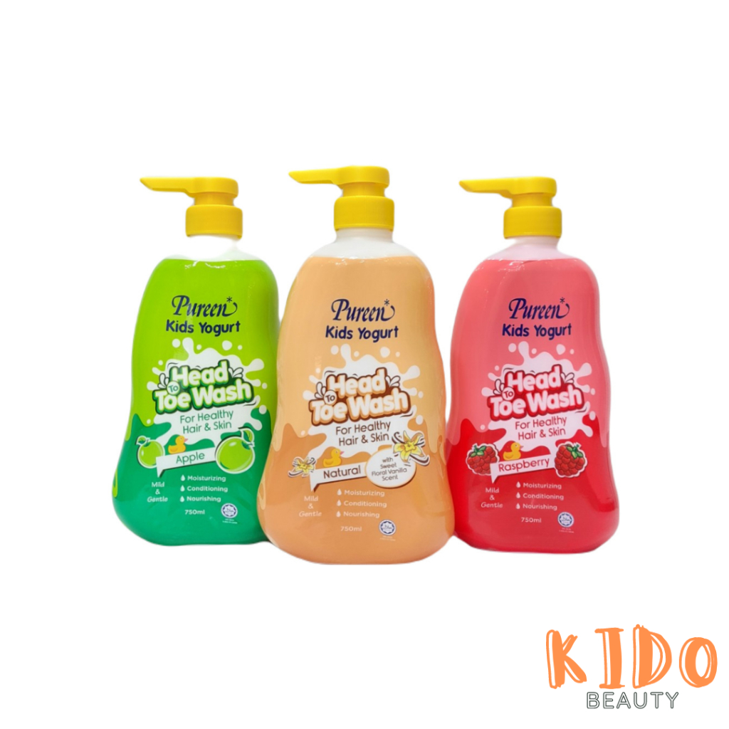 Sữa Tắm Gội Toàn Thân Cho Bé PUREEN Kids Yogurt Head To Toe Wash (750ml ...