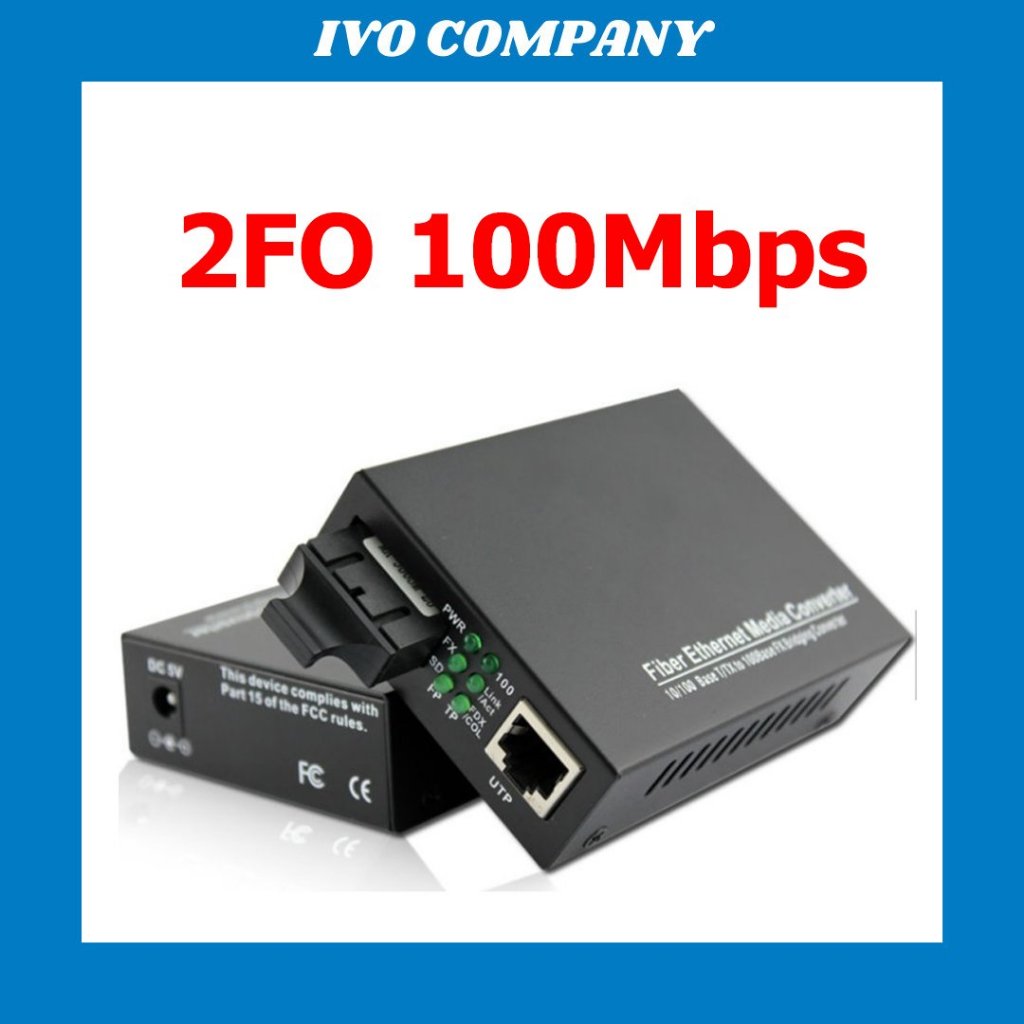 Bộ Chuyển Đổi Quang Điện 2 Sợi Media Converter BLACK 2FO 100Mbps ...