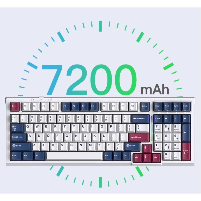 Bàn Phím Cơ Royal Kludge RK R98 Led RGB/ Full Foam/ 3mode/ 7200mAh ...