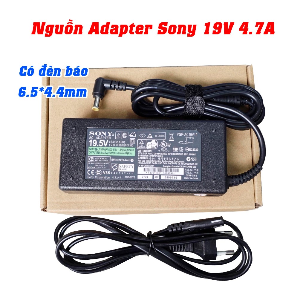 Nguồn adapter 19v - Nguồn TV Sony 19.5V 4.7A tặng kèm dây nguồn - chính ...