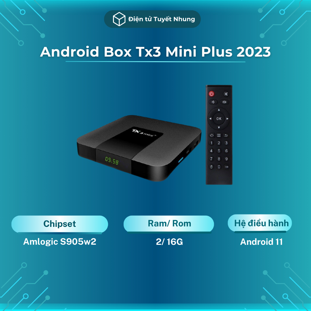 AndroidBox TX3 Mini+ 2023 2/4G Ram, Chip S905W2 - Tivi Box Rom ATV11 ...