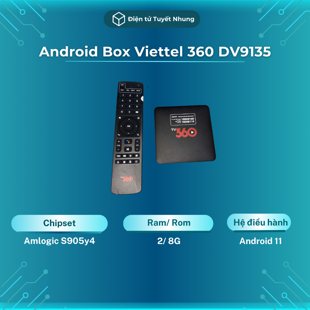 TV Box Viettel 9135 New 2023, Rom ATV11, Free Thuê Bao - Android Box ...