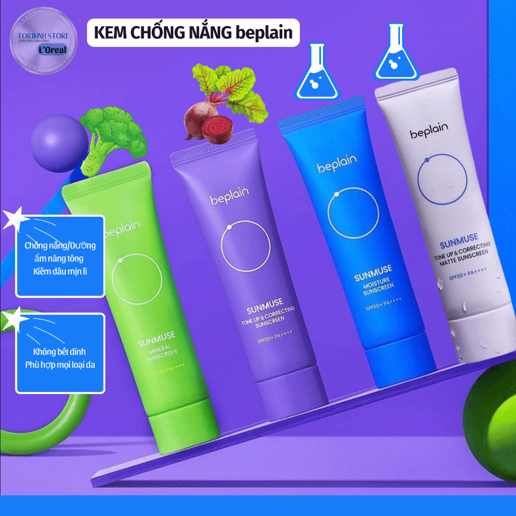 Kem chống nắng BEPLAIN Vật Lý Nâng Tone nhẹ nhàng SPF 50+ PA ...