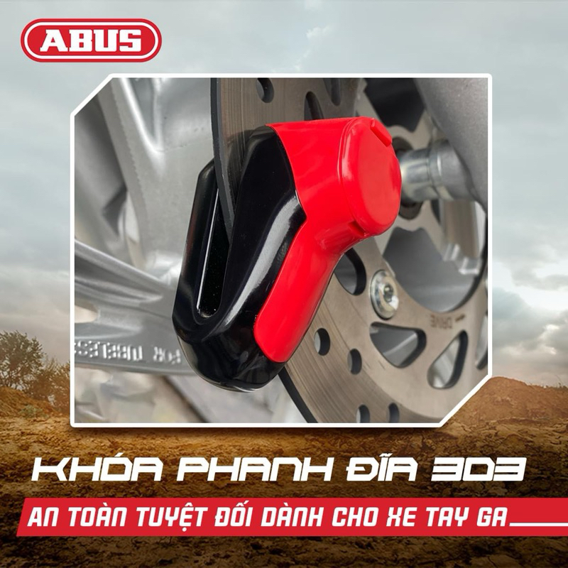 [Hỏa tốc HCM] Khóa đĩa xe máy ABUS 303 RED C/SB - MSOFT | Shopee Việt Nam