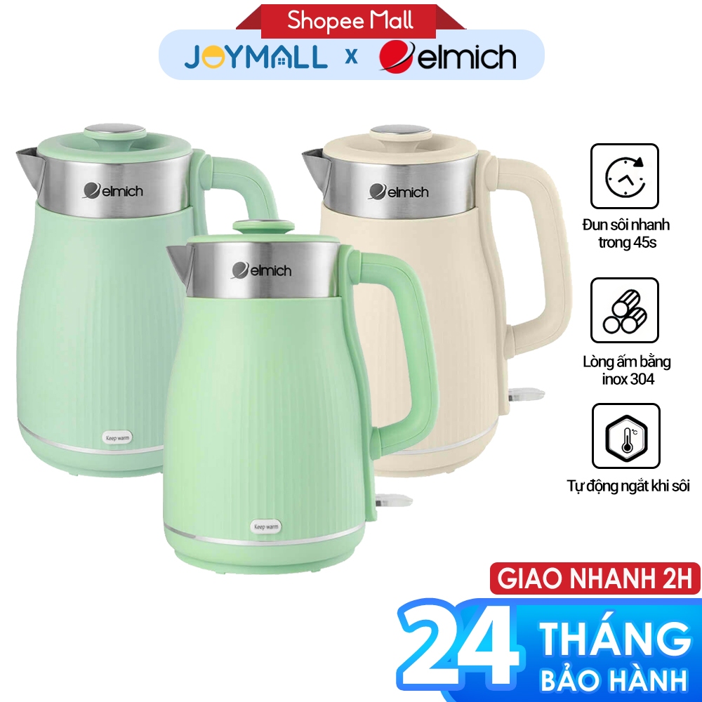 Ấm Đun Siêu Tốc Elmich KEE-8457 1.8L, Hàng Chính Hãng, Sôi Nhanh 45s ...
