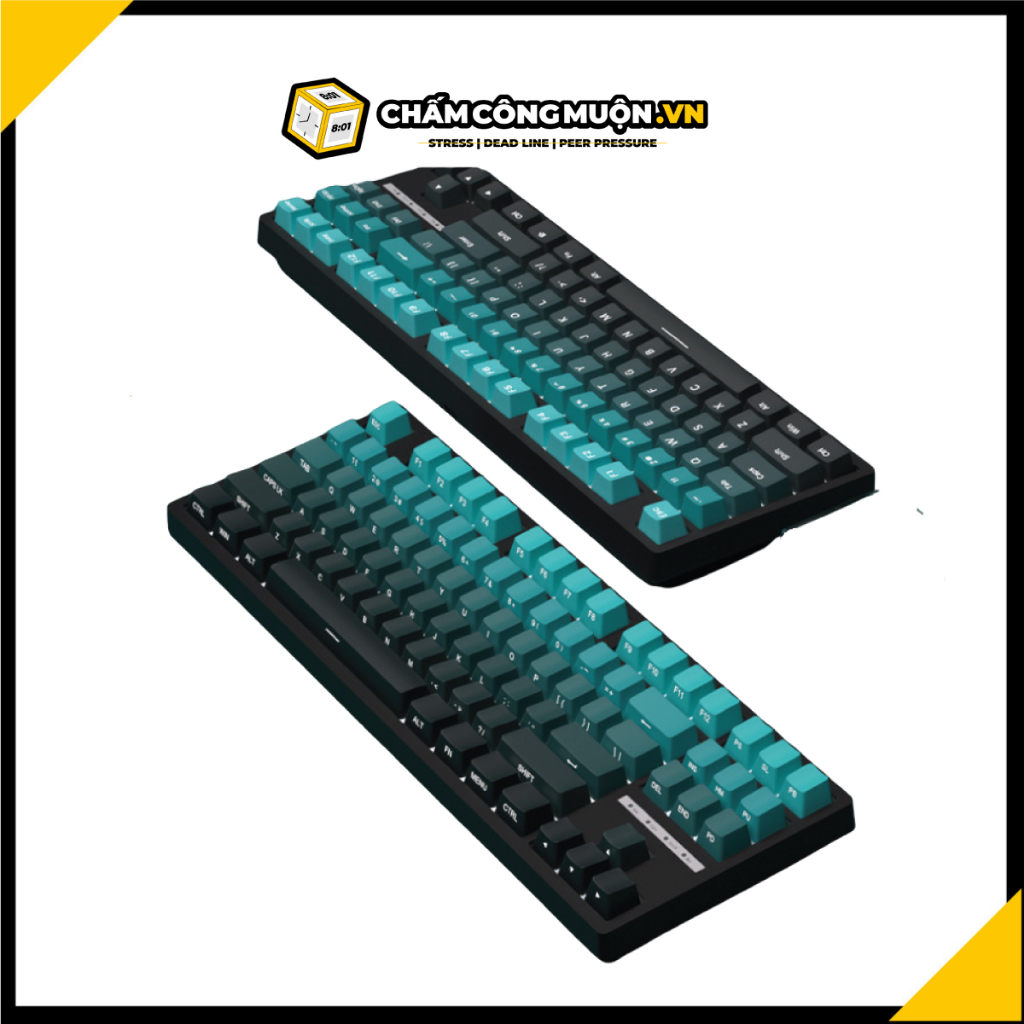Keycap Gradient Ninja (Side Print) Neon Aquamarine | OEM, Xuyên Led ...