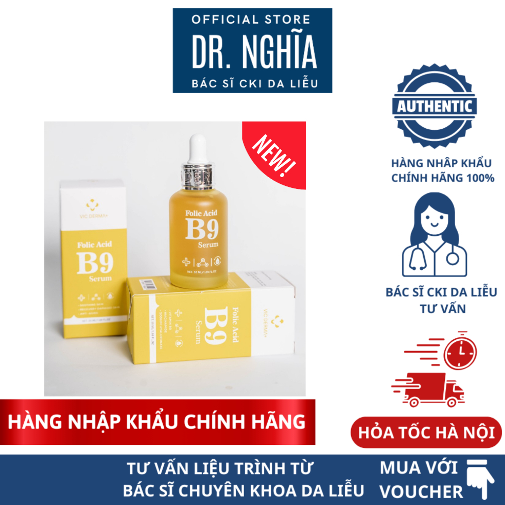 [CÔNG TY - CHÍNH HÃNG] Serum B9 Vic Derma Folic Acid Phục Hồi Trẻ Hóa ...